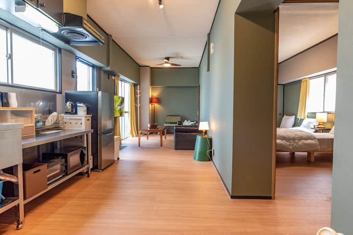 Spacious 40㎡ Renovated 1br | 6-min Walk To Station - 후쿠오카시