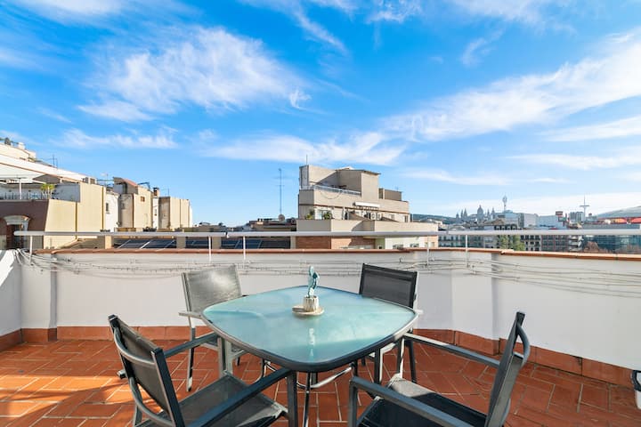 ÁTico Céntrico Con Vistas A Barcelona - Barcelona