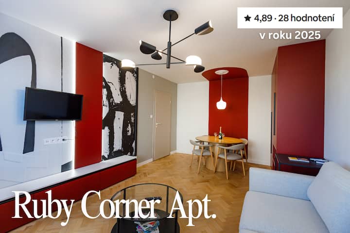 Ruby Corner Apartment - Quiet Stay Near University - Košice