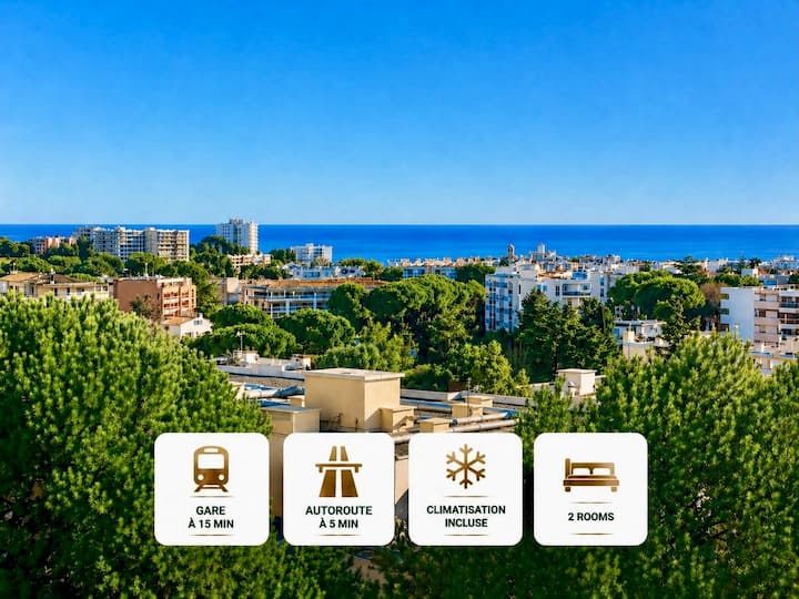 Vue Mer Piscine & Parking : ) @Antibes-juanlespins - Antibes