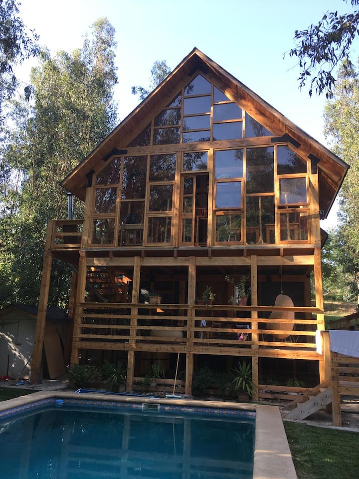 Linda Casa En Bosque Con Piscina, Ideal Ciclistas - Machalí