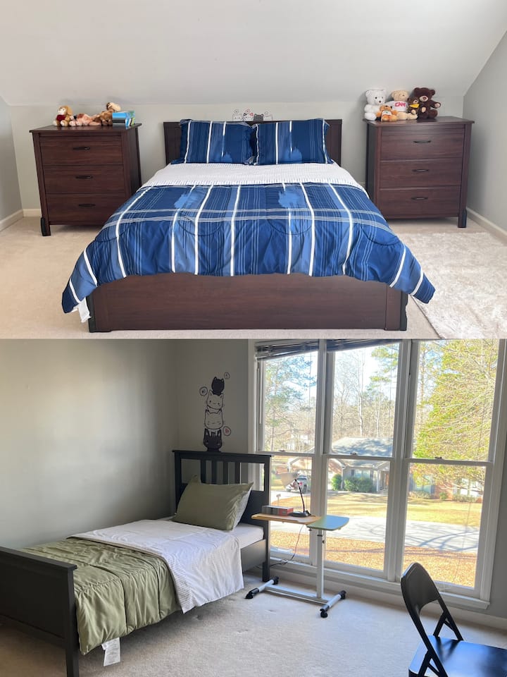 Family Suite: 2 Bedrooms+1 Bath-safe, Peaceful Ptc - Peachtree City, GA