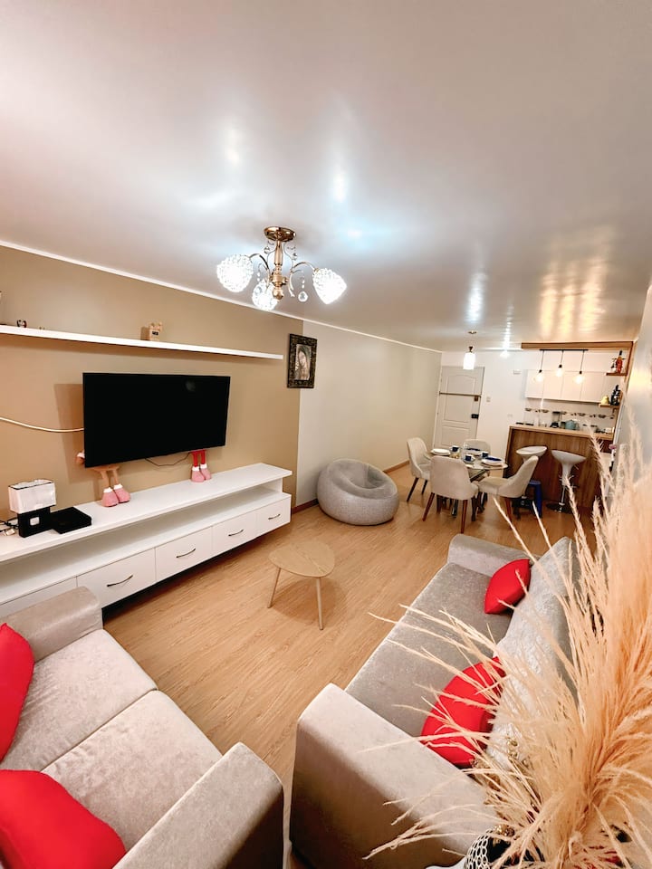 Residencial Jockey Depa Moderno Seguro+ Wifi - Reque