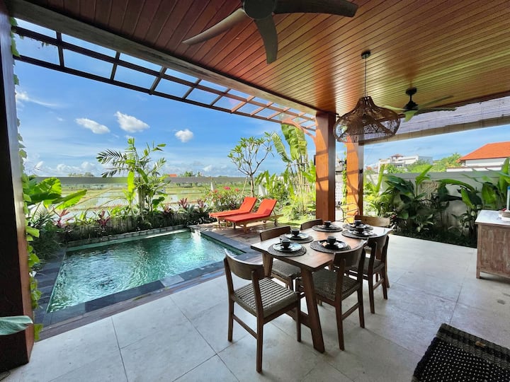 3 Bdr Villa W/pool And Rice Field Views In Sanur - Sanur