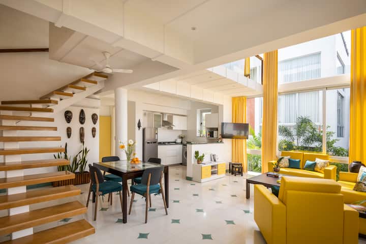 Eltesoro Sunlit 2bhk W/ Spacious Private Terrace - 인도