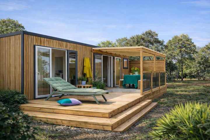 Mobil-home "Arradicata" (Vue éTang/accès Mer) - Sainte-Lucie-de-Porto-Vecchio