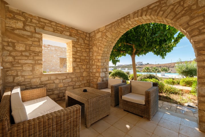 Lithos 1bedroom Apartm. Garden View & Shared Pool - Paros