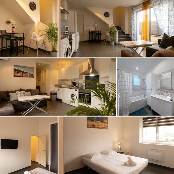 Cosy House Metro D Mermoz- 7 Couchages - Lyon