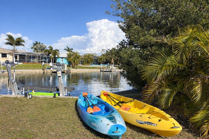 Punta Gorda Waterfront Escape| Dock+kayaks+bikes. - Punta Gorda, FL