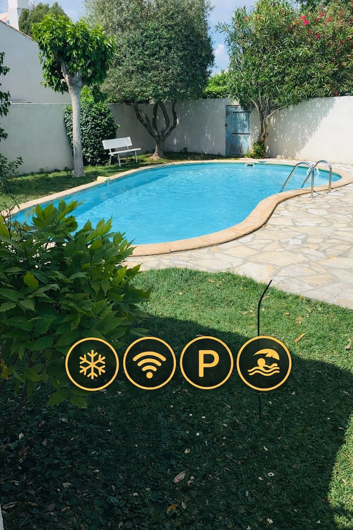 Villa Piscine Calme Et Spacieuse Clim Wifi - La Grande-Motte