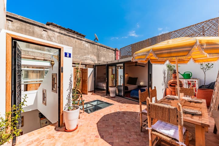 Dar Atypique & Rooftop : 5min Plage/surf - Rabat