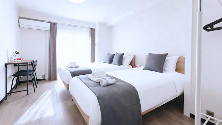 3 Metro Line/3 Mins Walk/double Bed+single Bed - Ōsaka