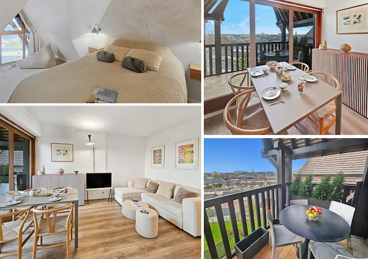 Piscine, Balcon• Stationnement• Vue Box Hippodrome - Deauville