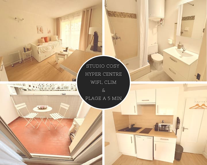 Studio Centre-ville – Plage à Pied Et Clim - La Grande-Motte