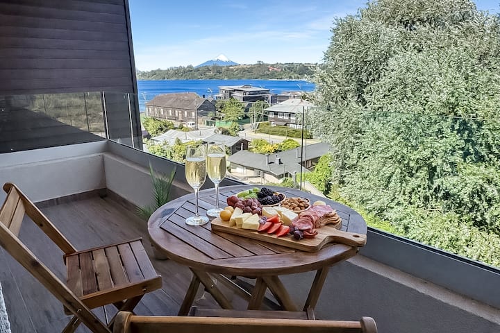 Vista Lago · Depto. Nuevo, Diseño Top Y Cama King - Puerto Varas