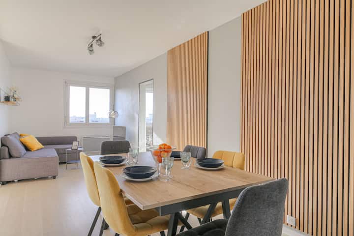 Vue Part-dieu•balcon•garage•cosy Chic Au Calme - Zoo de Lyon