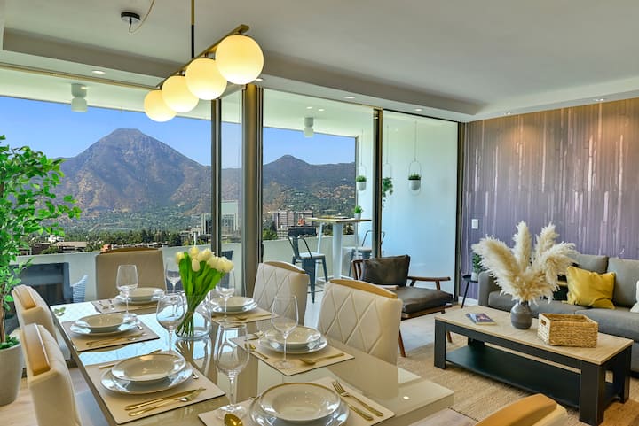 Lujoso Depto A Pasos Pqe Arauco: Estac+gym+piscina - Las Condes