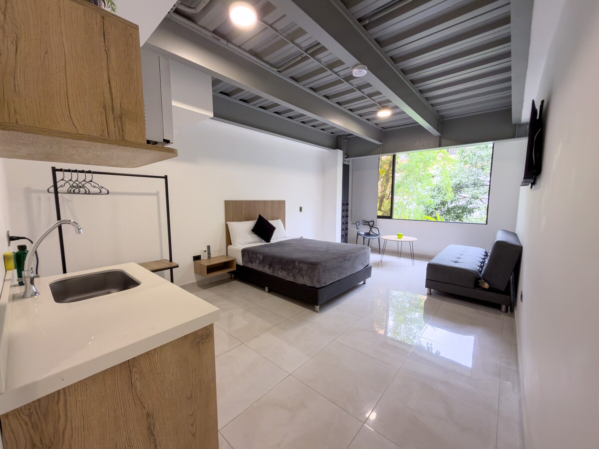 Modern Loft Medellin | Window, AC & Kitchen, Coffee - Flats for Rent in ...