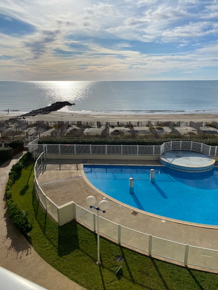 T2 Bord De Mer Accès Direct Plage/piscine - Frontignan