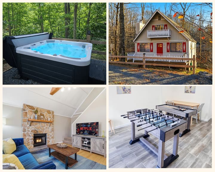 Hot Tub, Firepit, Ps5, Game Room, Ac/heat, Wi-fi - Arrowhead Lake, PA