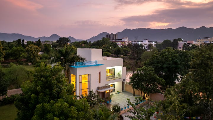 House Of Tree: 4bhk W\ Nature Bath Near Fatehsagar - Udaipur