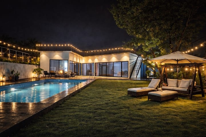 Boutique Cinematic Container Villa L 3bhk Wth Pool - Mumbai