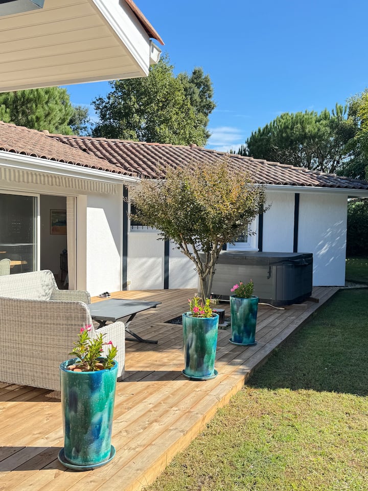 Villa 3 Chambres Avec Jacuzzi, Entre Océan Et Golf - Capbreton