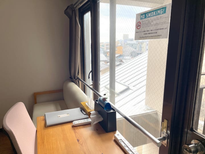 Room5c 1月中にツインベッドに変更。観光、買物に京都グルメ。静かな５階ロングステイにもおすすめ - Kyoto
