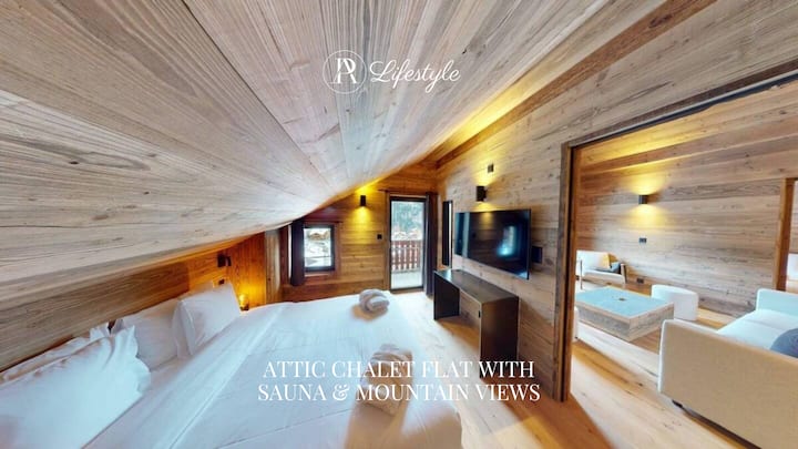 Attic Chalet Flat With Sauna & Mountain Views - Champéry