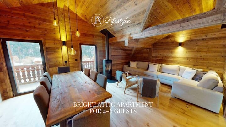 Bright Attic Apartment For 4–6 Guests - Champéry