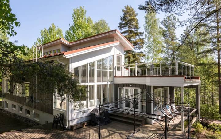 Grand Design Tyylinen Valoisa Talo Meren ääRellä! - Kirkkonummi