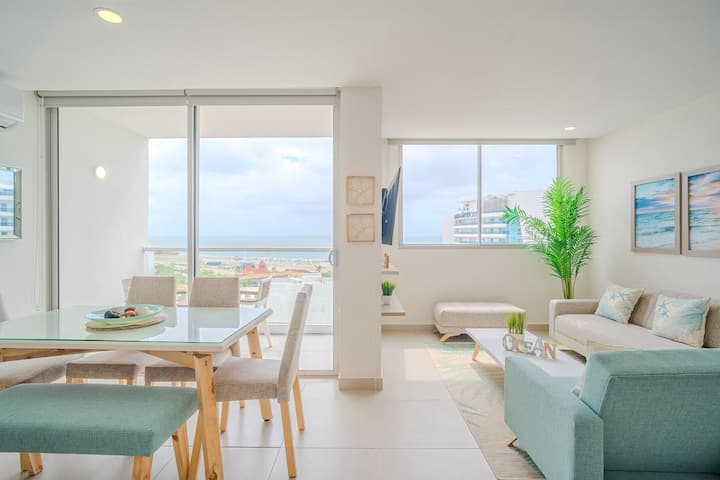 Vista Al Mar Y Playa, Oasis Tropical En Cartagena - Cartagena das Índias