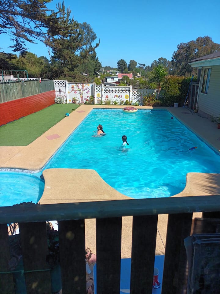 Cabaña #1 Isla Negra, Con Piscina - El Tabo