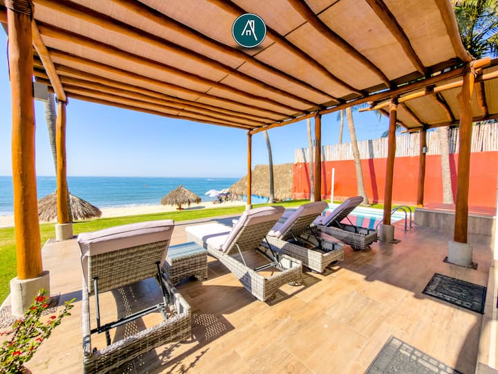 Prime 4br Beachfront Ground Floor | Private Pool - México
