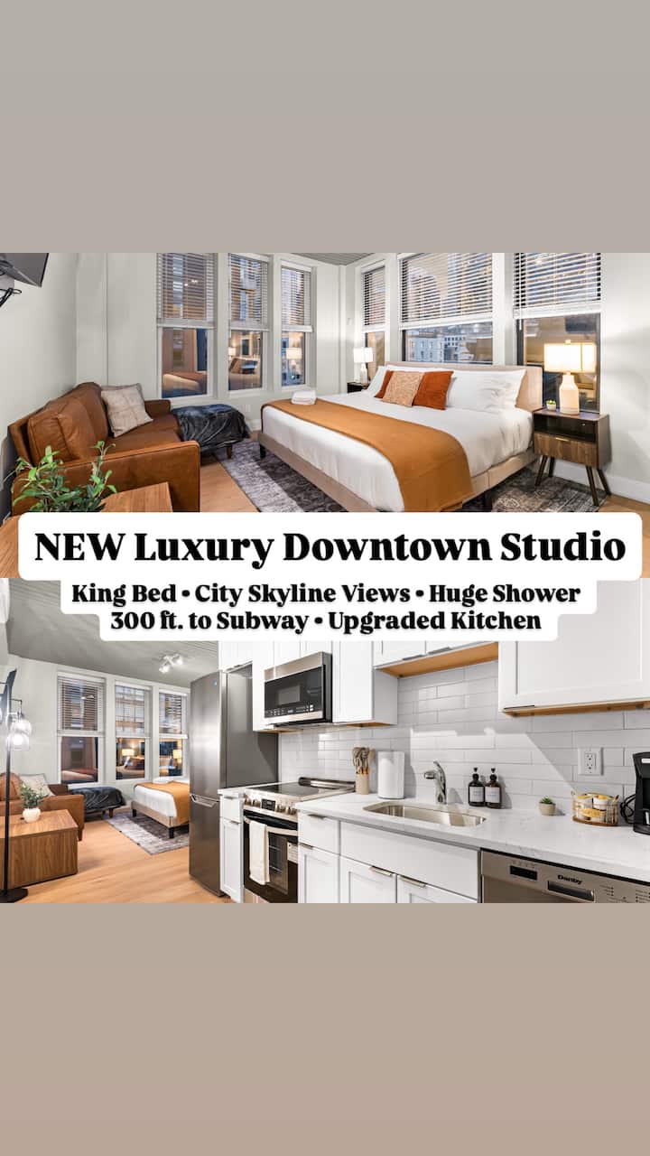 708c Huge New Luxury Studio King Bed By Subways! - Cambridge