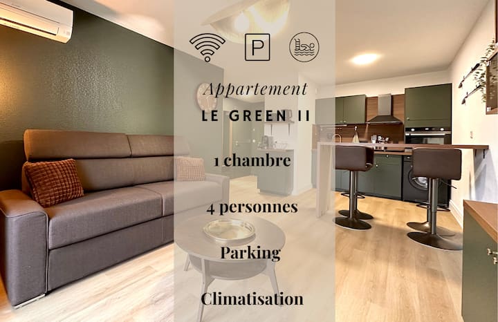 122 - Le Green Ii, 4 Pers, Clim, Parking, Piscine - Juvignac