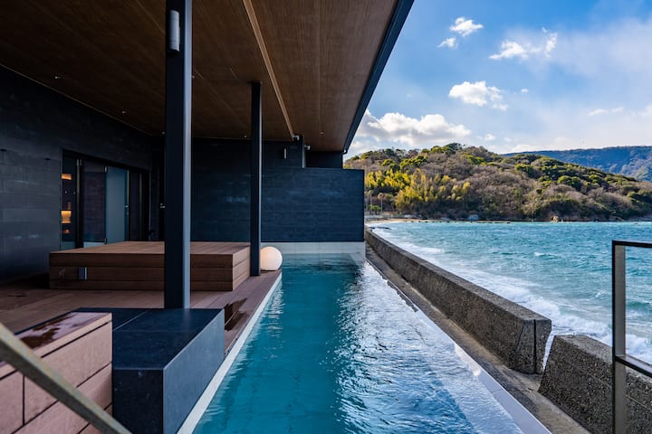 【絶景オーシャンビュー】波音に包まれるサウナ＆プール付ヴィラ｜焚火・Bbq・暖炉完備 - Takamatsu