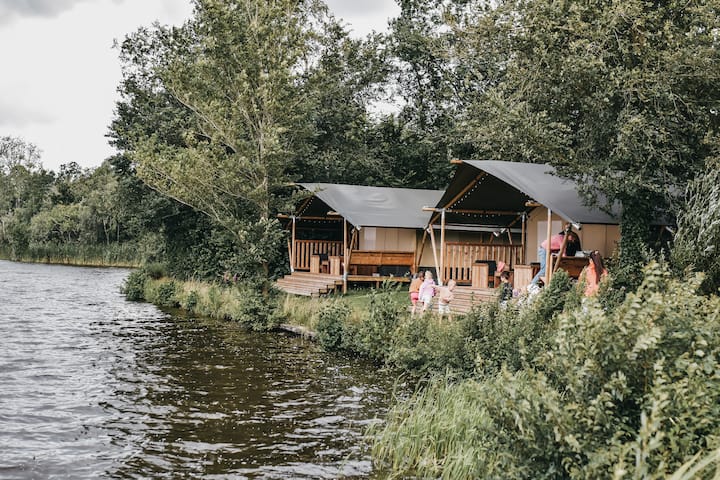 Camping De Kleine Wielen -Tente Safari 4p Sdb - Leeuwarden
