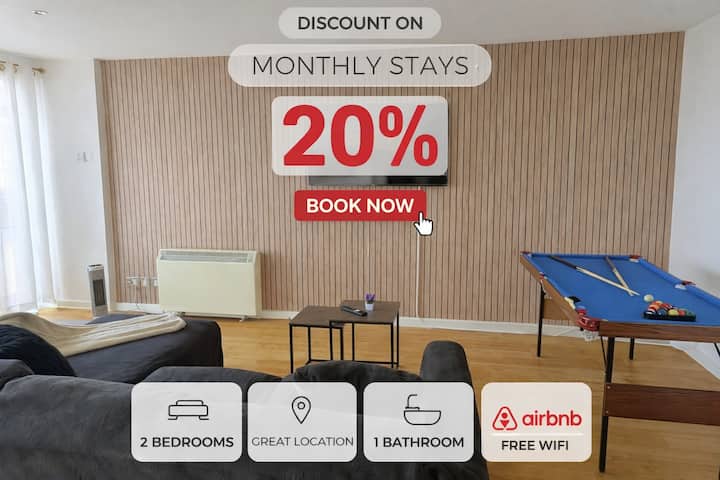 2bdr / Sleep 6/ Parking/ 30% Off - Ipswich
