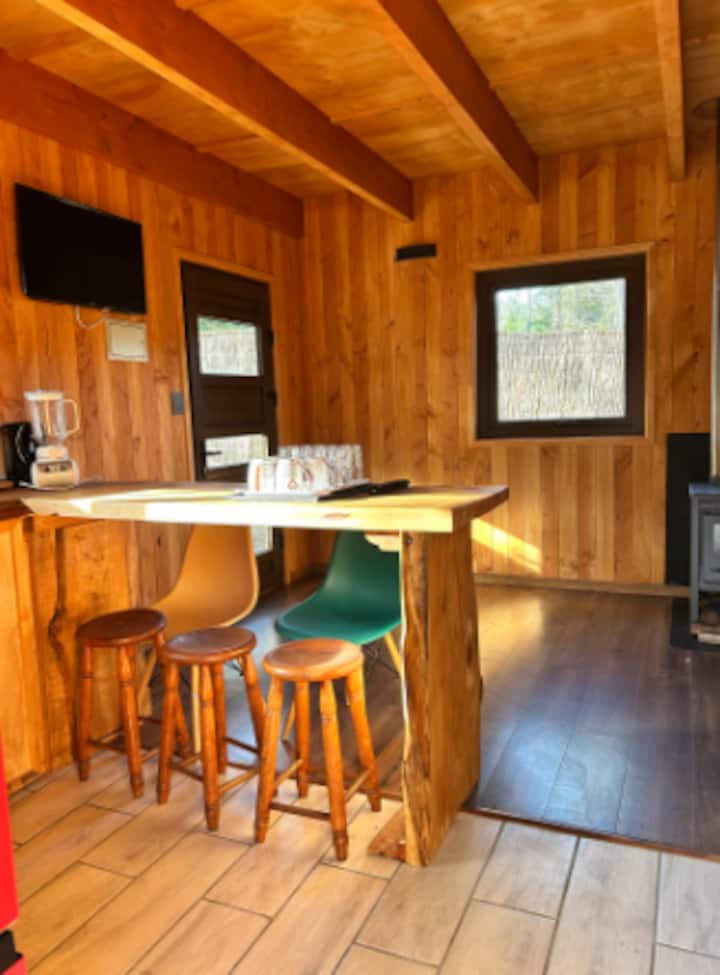 Cálida Cabaña De Madera Con Estufa Y Terraza - Pucon