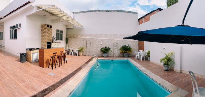 Casa Com Piscina, Churrasqueira E Ar-condicionado - Nova Iguaçu