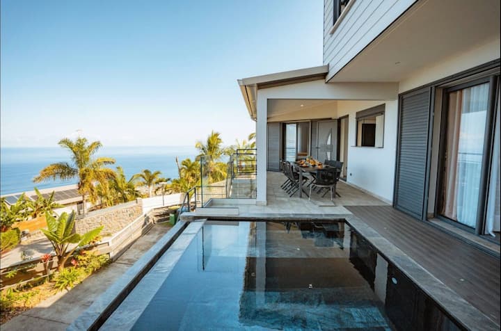 La Villa Bleue Camaïeu- Piscine Chauffée, Vue Mer - Saint-Leu