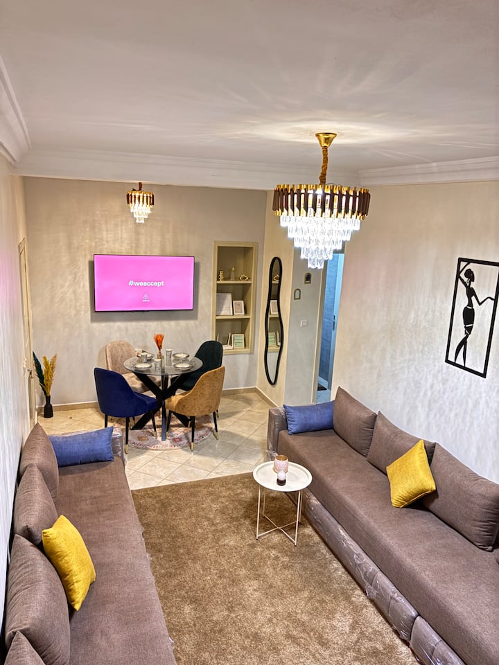 Dar Belhaj: 2br Agadir Apt & Balcony, Cité Essalam - Agadir