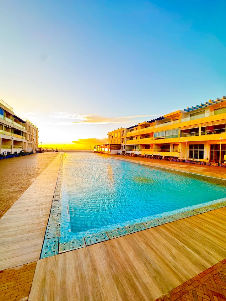 Bel Appartement Face à La Mer Avec Piscine - Taghazout