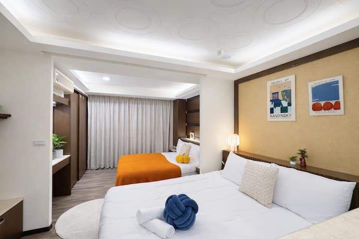 Jw613/西門町·家庭友善/多床房/近捷運/netflix/電梯大樓/1-4人 - Taiwan