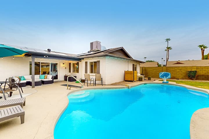 Maison Familiale 4&nbsp;Chambres Avec Piscine Chauffée, Barbecue, Climatisation - Mesa, AZ
