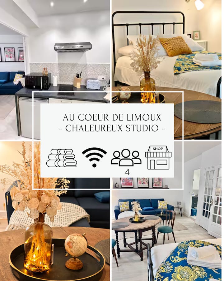Au Cœur De Limoux – Studio 4 Pers - Chaleureux - Limoux