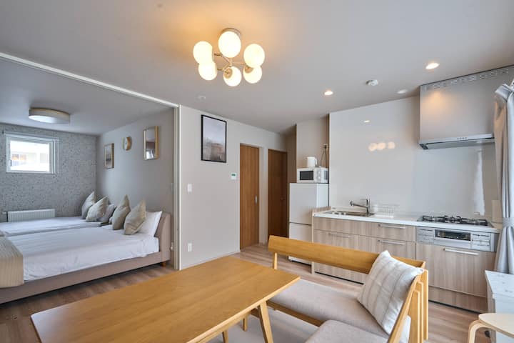 New 2br Apartment 10 Min Hanazono Kutchan Town - 北海道