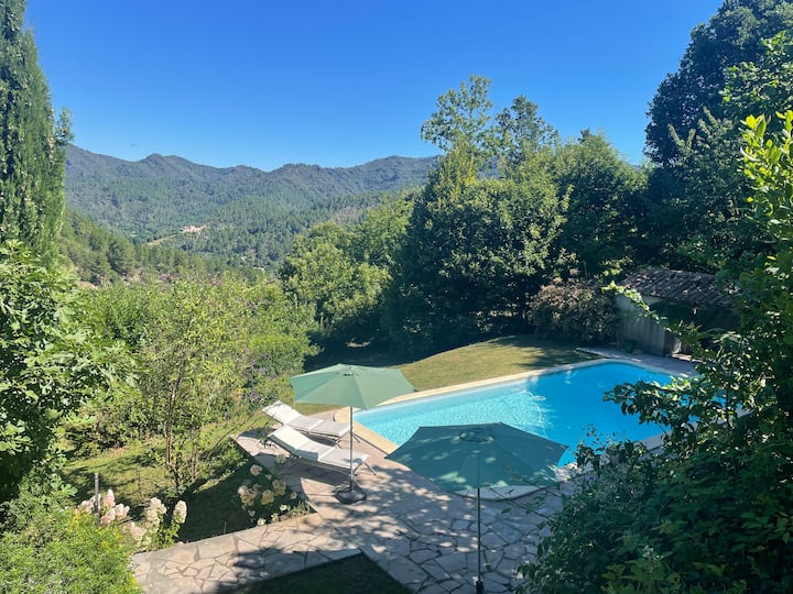 Magnanerie Cévennes 6 à 15 Pers- Piscine Chauffée - Gard