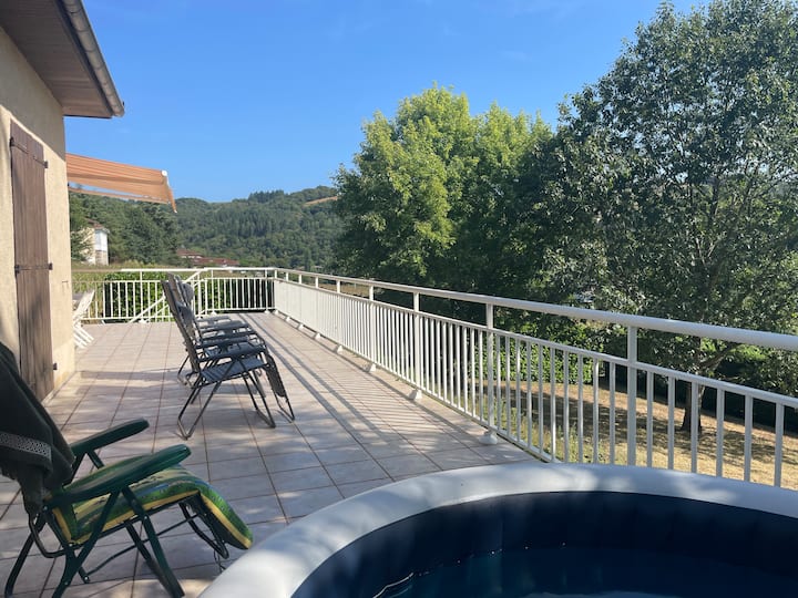 Maison Familiale Terrasse Vue Vallée Du Lot - Decazeville
